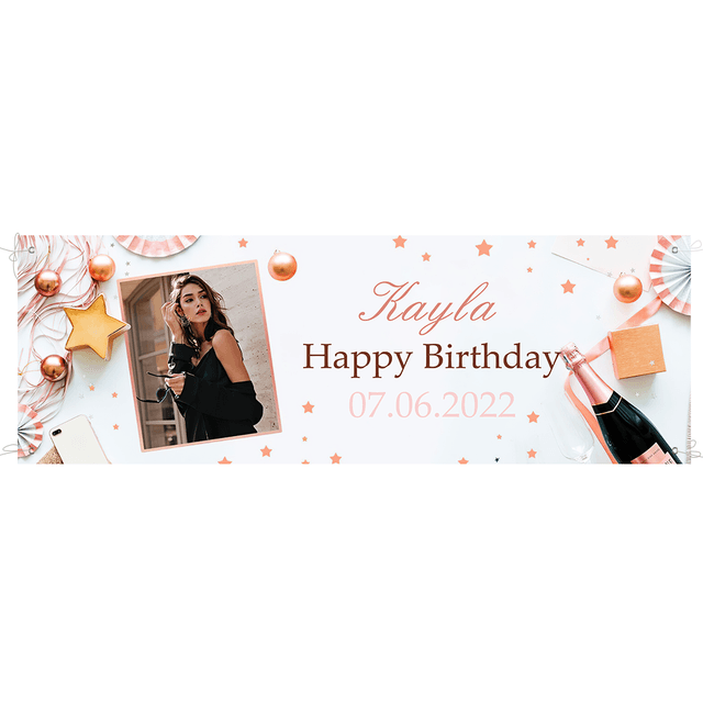 Custom Happy Birthday Banner Personalized Birthday Party Backdrop ...