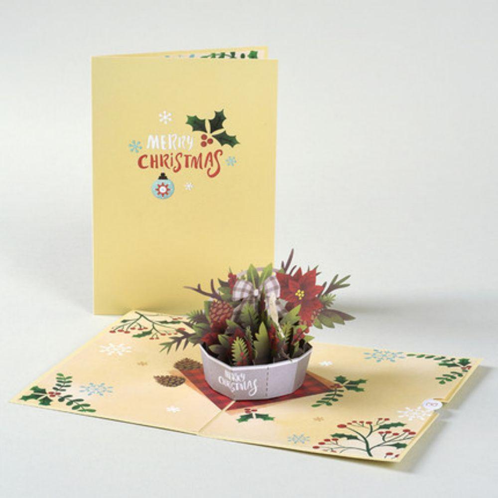 Creative Christmas 3D Pop Up Card Yellow Flower Pop Up Greeting Card ...