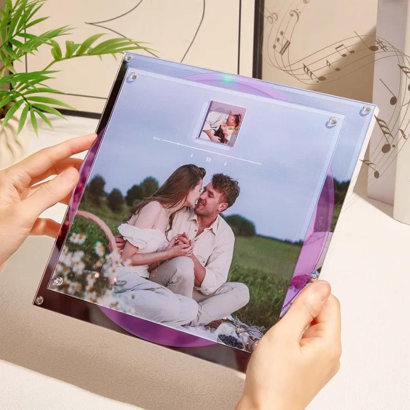 Custom Acrylic Music Photo Frame with Rotating Disc 9 Photos & Songs ...