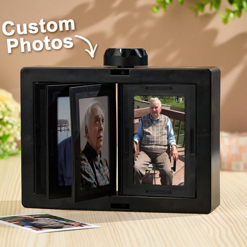 Personalized Rotating Photo Frame Carousel Custom Photo Desktop Photo ...