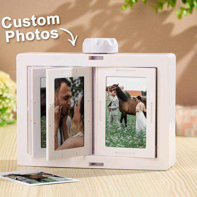 Personalized Rotating Photo Frame Carousel Custom Photo Desktop Photo ...