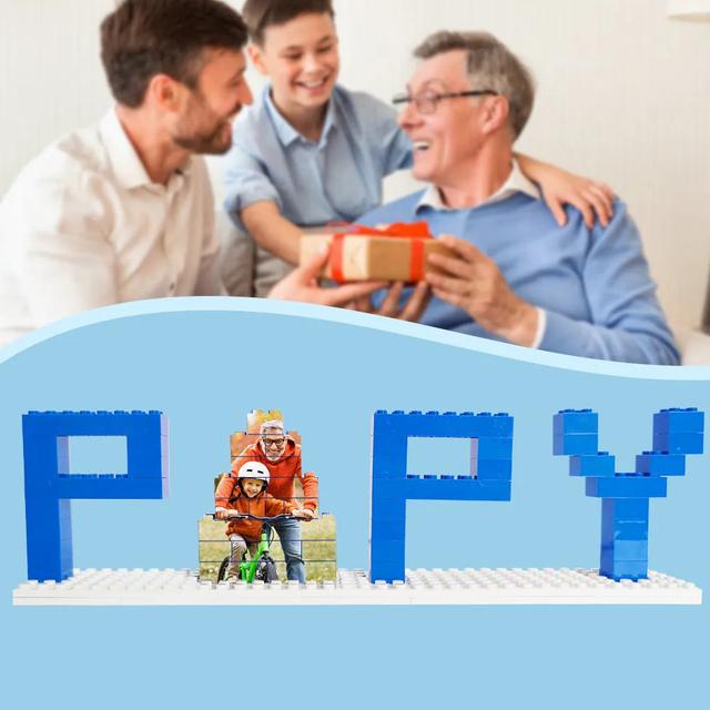Personalized DAD and PAPA Photo Building Brick Puzzles Photo Block ...
