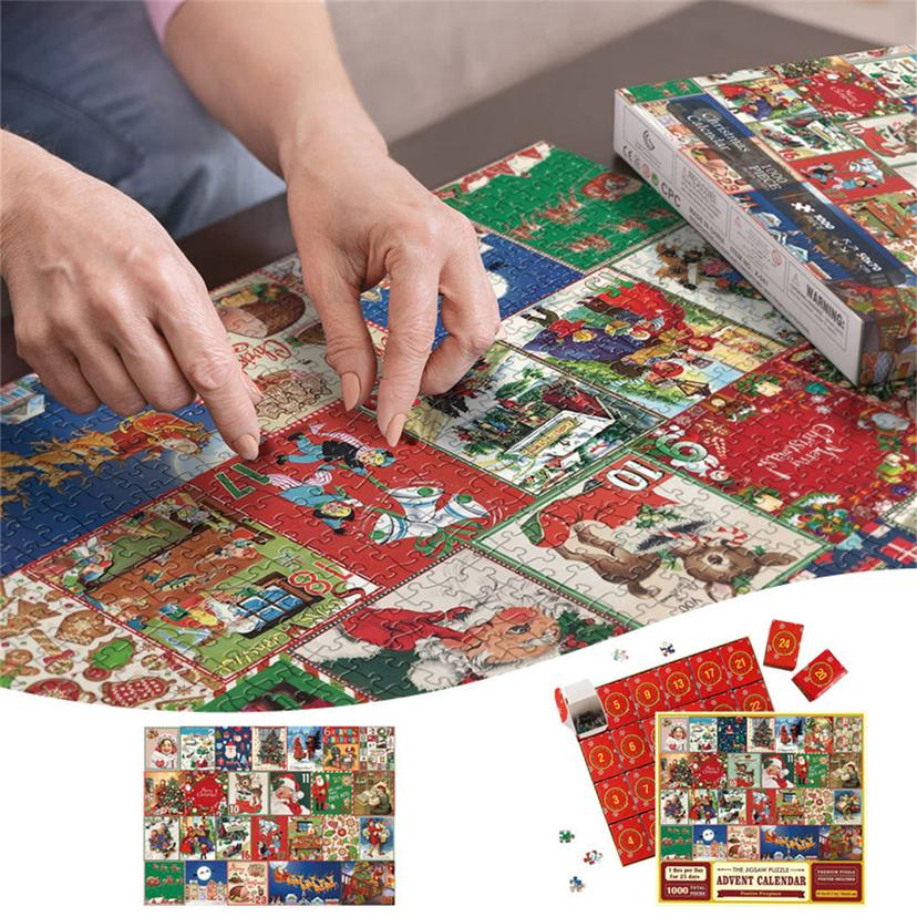 Advent Calendar Christmas Jigsaw Puzzle - 24 Boxes Christmas Countdown ...