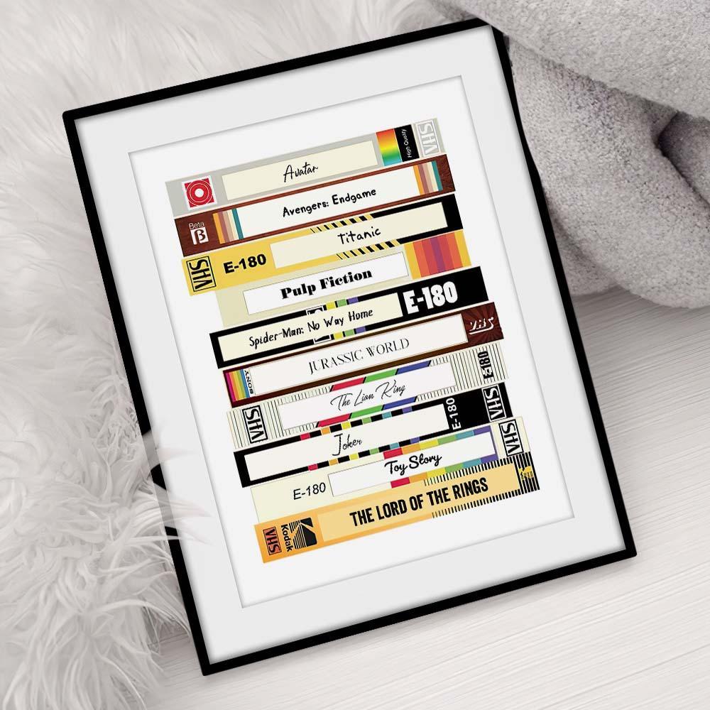 Custom Video Tape Print Personalized Retro Movie Poster Add Your ...