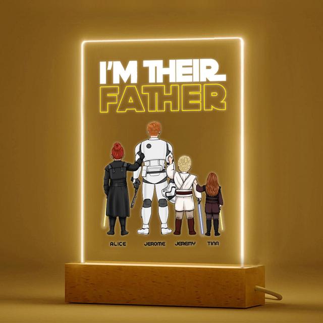 Custom I Am Their Father Night Light Personalized Acrylic Plaque Home ...